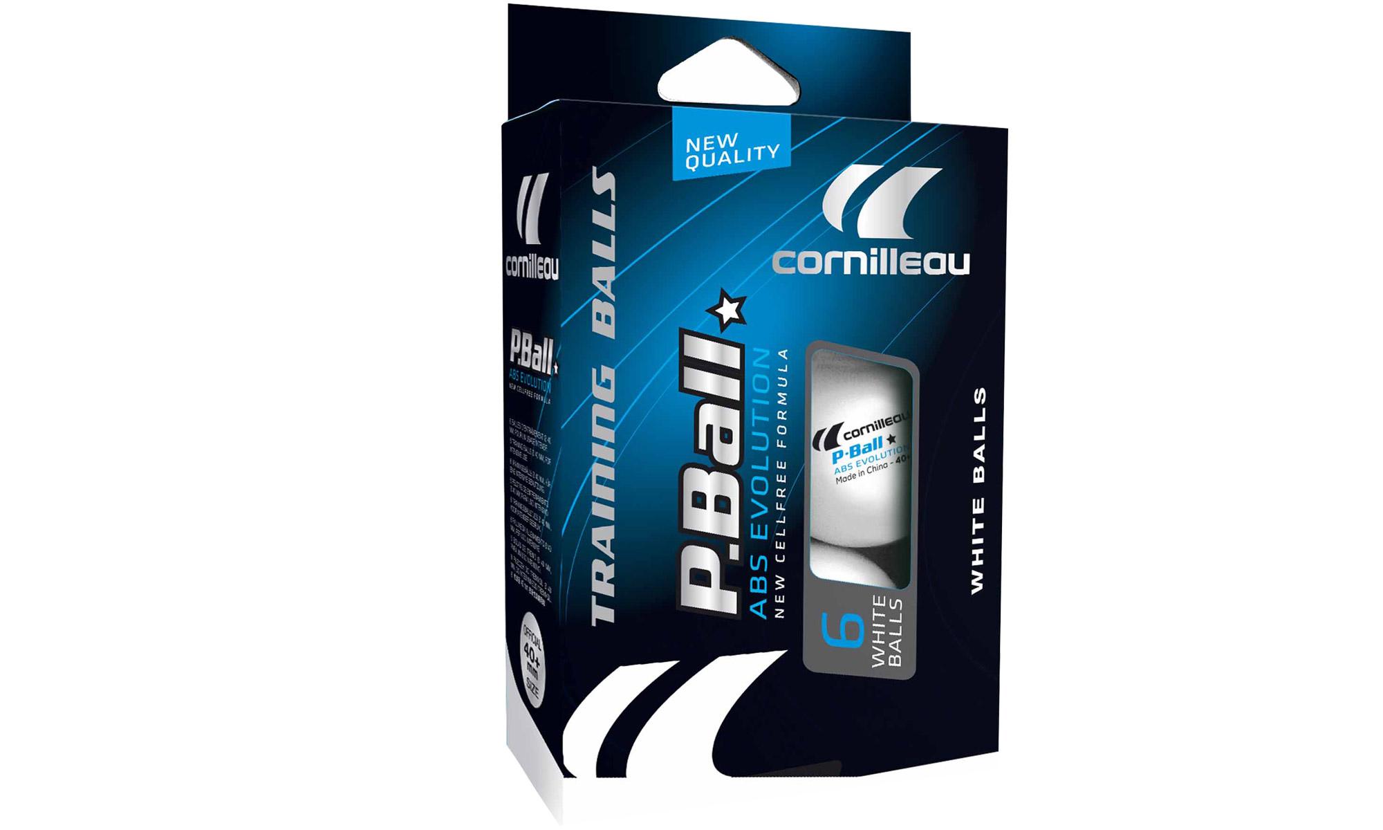 Cornilleau P-Ball ABS Evolution 1* Table Tennis Balls - Box of 6